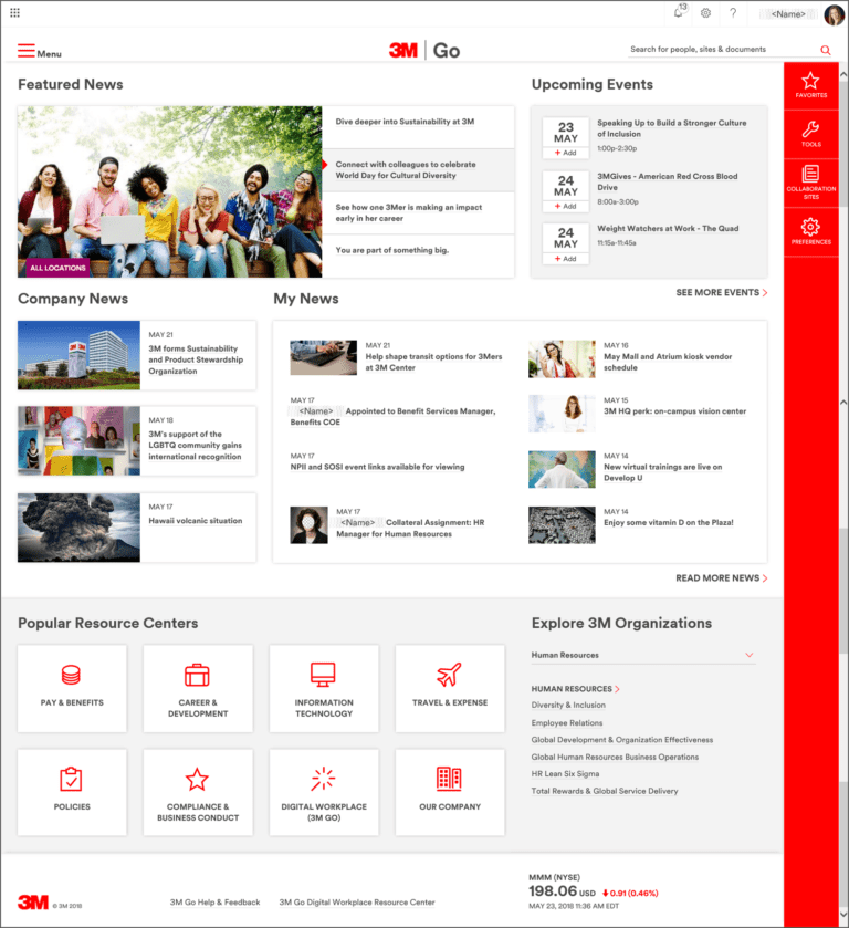 3M: Implementing a personalised global intranet - Step Two