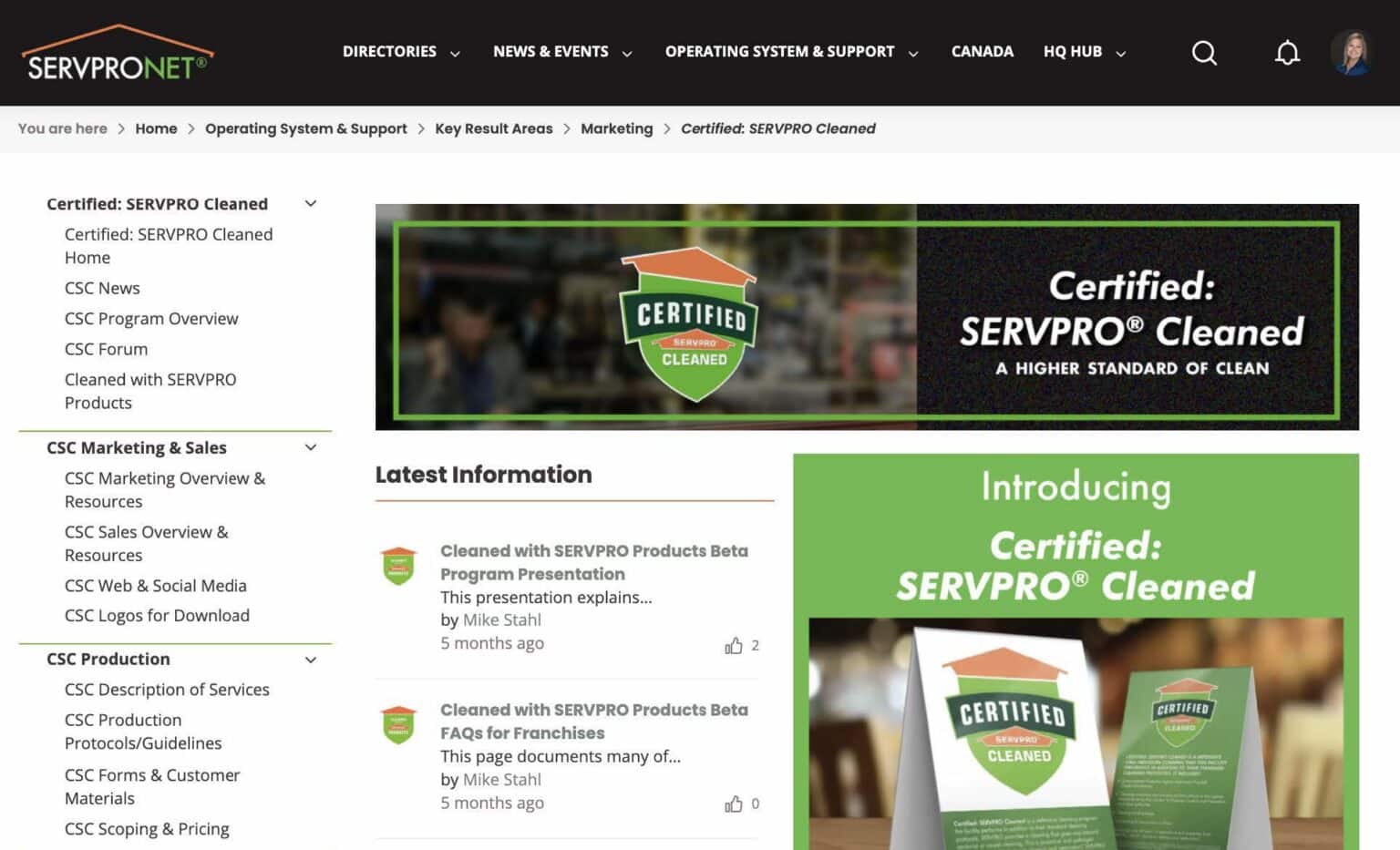 SERVPRO Industries: Navigating the pandemic through the intranet - Step Two